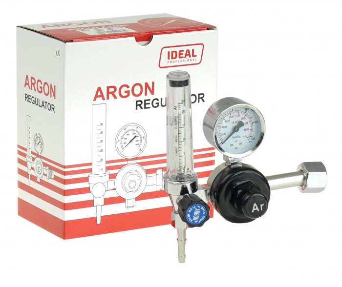 IDEAL Reduktor Argon CO2 regulator z rotametrem TIG MIGOMAT 200 bar 265400 | Elektrovip.pl