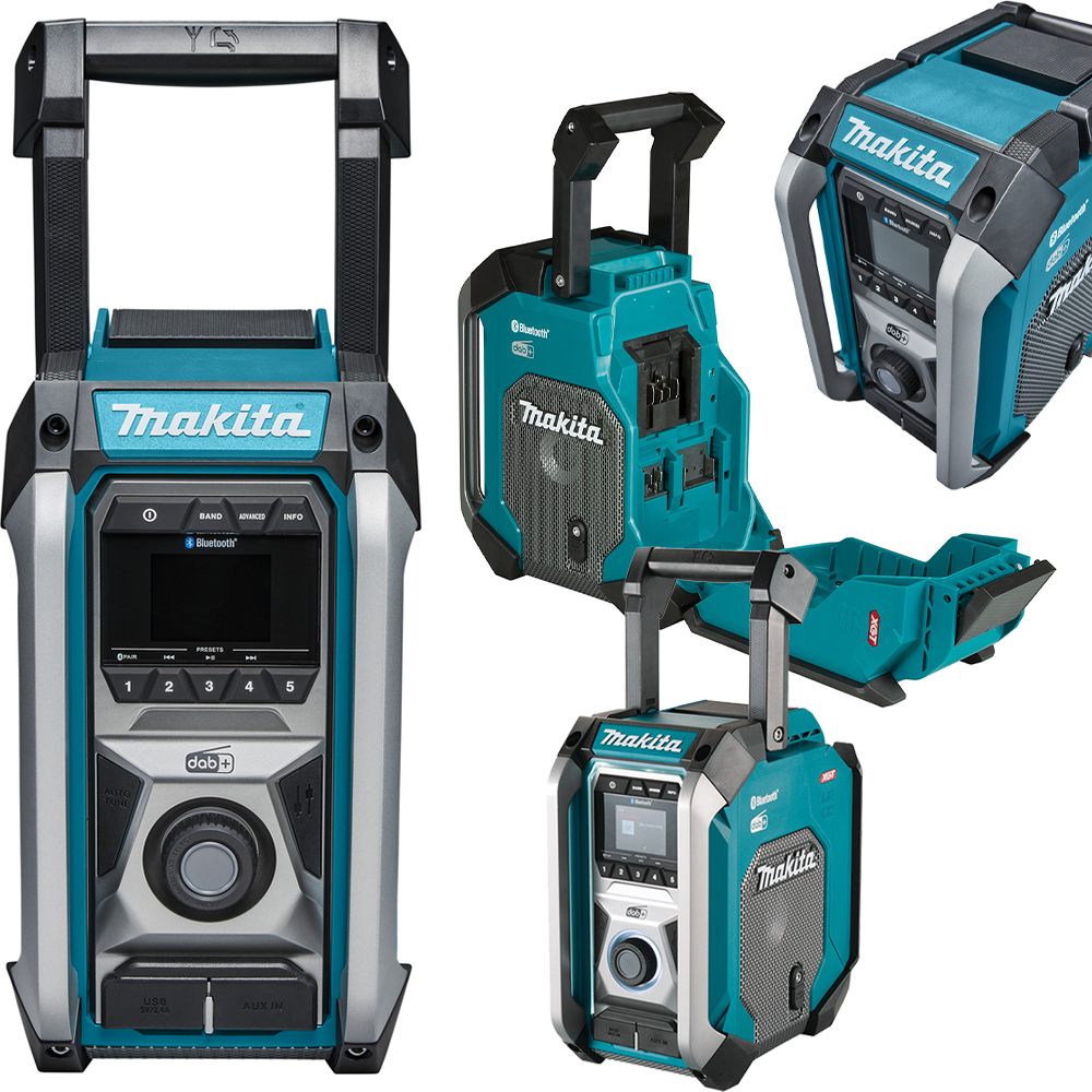 MAKITA Radio budowlane odbiornik 12V 18V 40V XGT LXT DAB MR007G + zasilacz | Elektrovip.pl