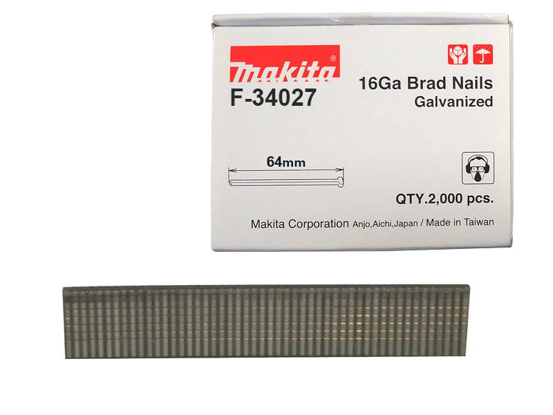 MAKITA Gwoździe szpilki 16Ga 64 mm do Gwoździarka DBN600 2000 sztuk F ...
