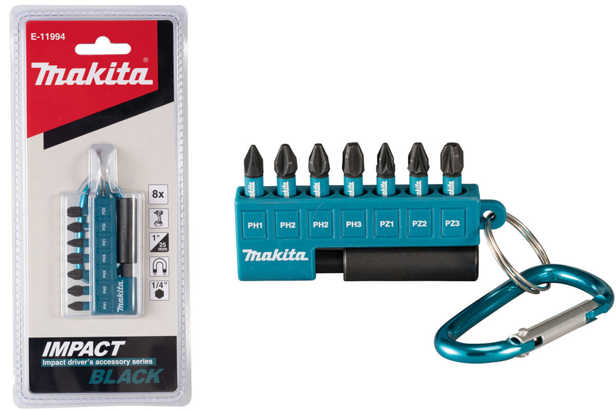 MAKITA E-11994 ZESTAW BITÓW UDAROWYCH BLACK 8szt | Elektrovip.pl